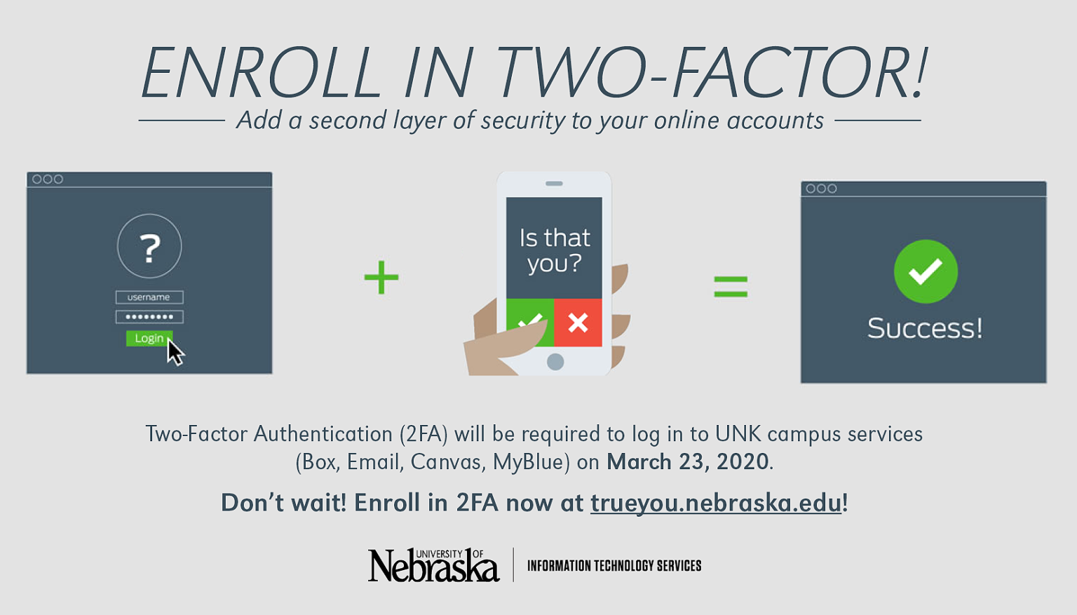 Two-Factor Authentication required at UNK beginning March 23 – UNK NEWS