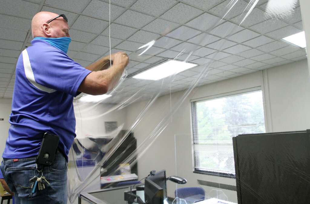 Face masks, hand sanitizer and plastic barriers all part of UNK’s ...