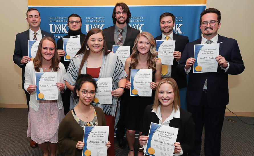 Ten seniors receive prestigious Nester Student Leadership Award – UNK NEWS