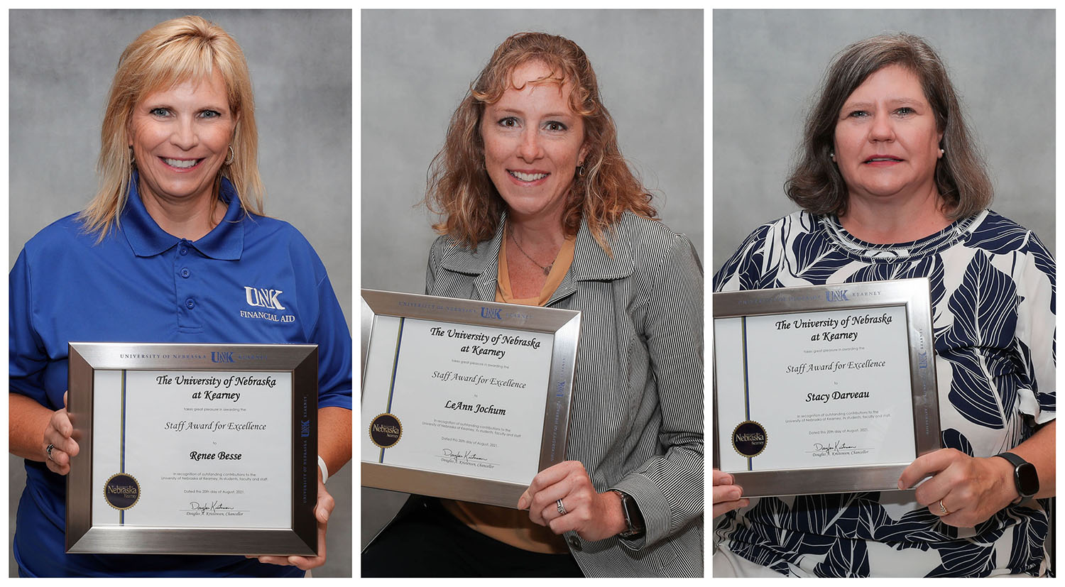 Staff Awards for Excellence presented to three UNK employees – UNK NEWS
