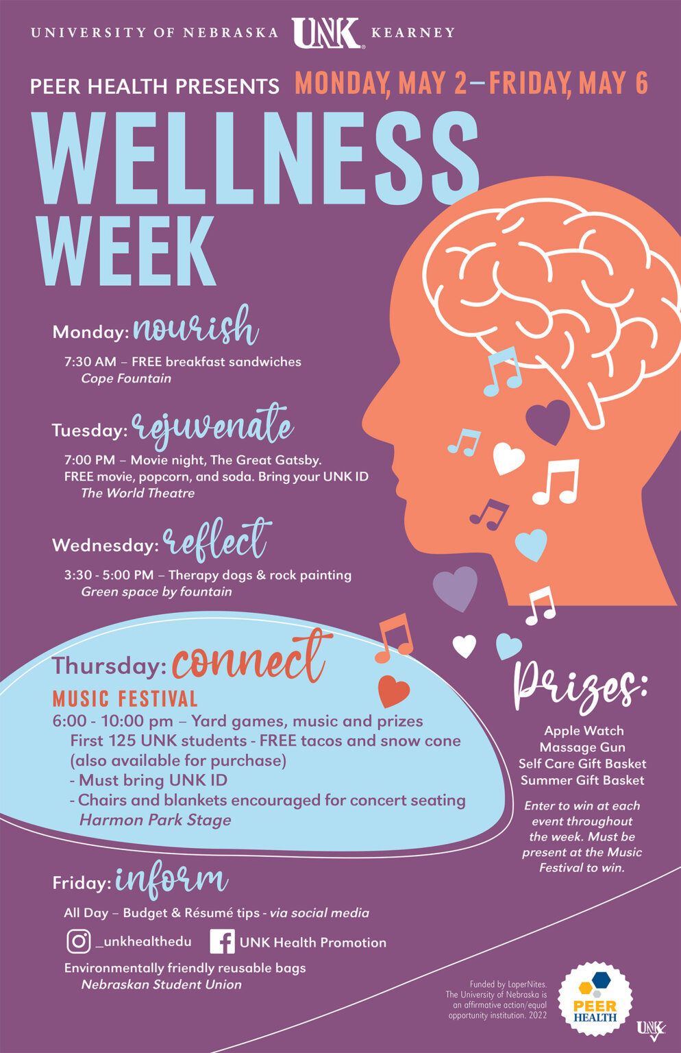 Wellness Week includes music festival, free movie, therapy dogs – UNK NEWS
