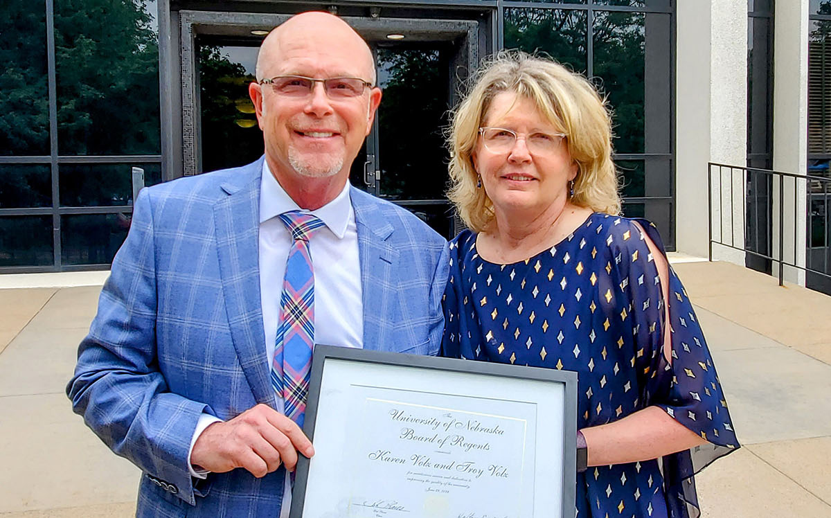 Troy and Karen Volz receive KUDOS award from University of Nebraska ...