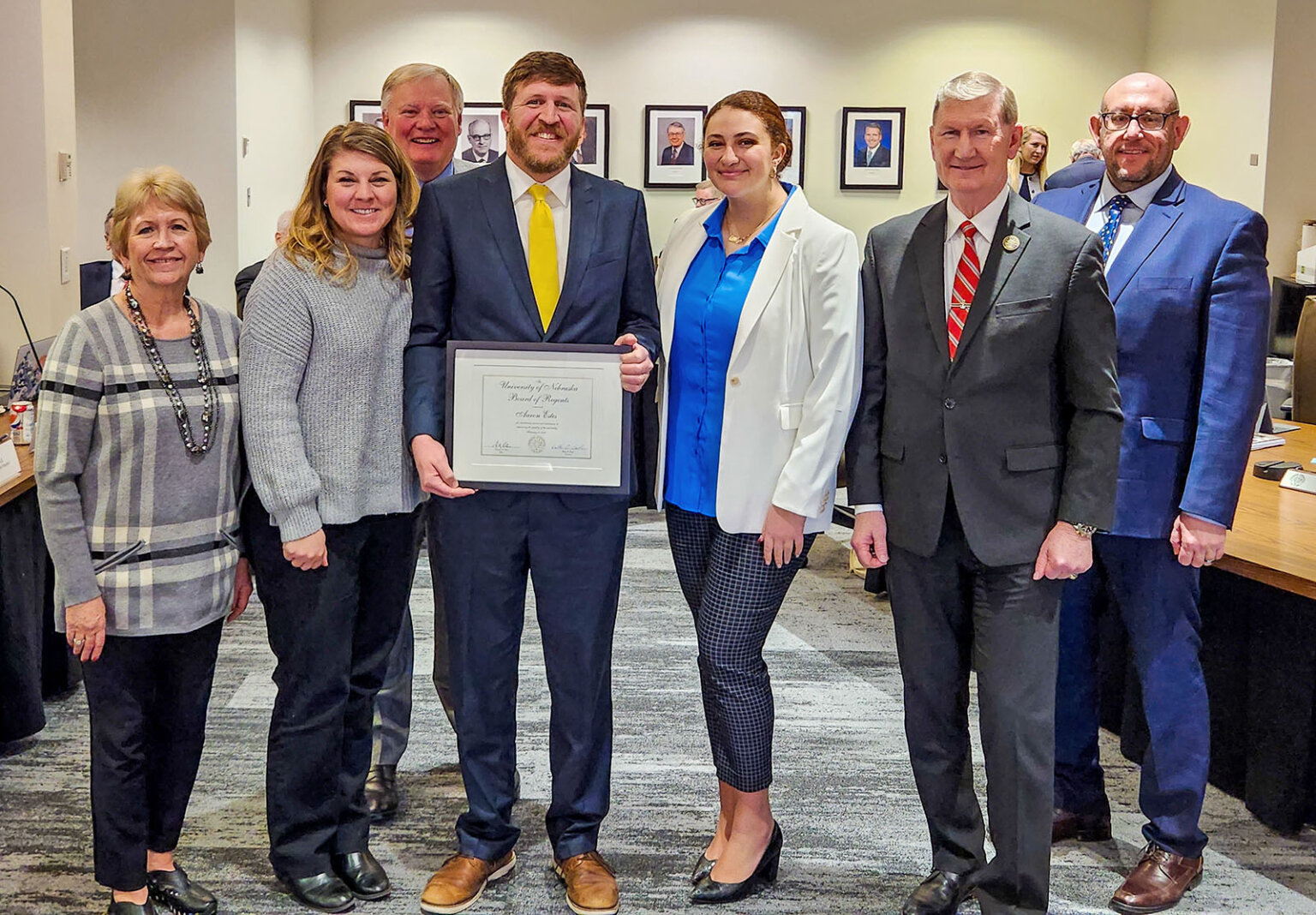 Aaron Estes receives KUDOS award from NU Board of Regents – UNK NEWS