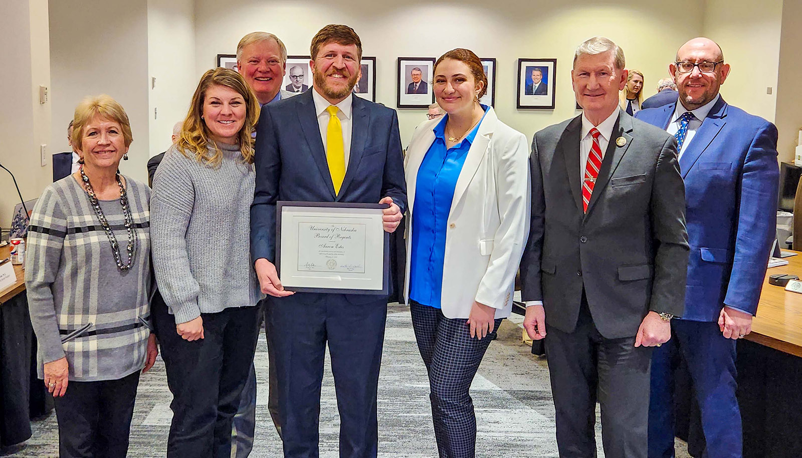 Aaron Estes receives KUDOS award from NU Board of Regents – UNK NEWS