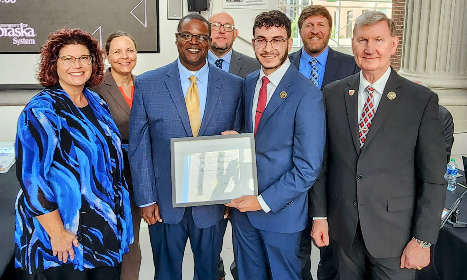 Rashawn Harvey receives KUDOS award from University of Nebraska Board ...