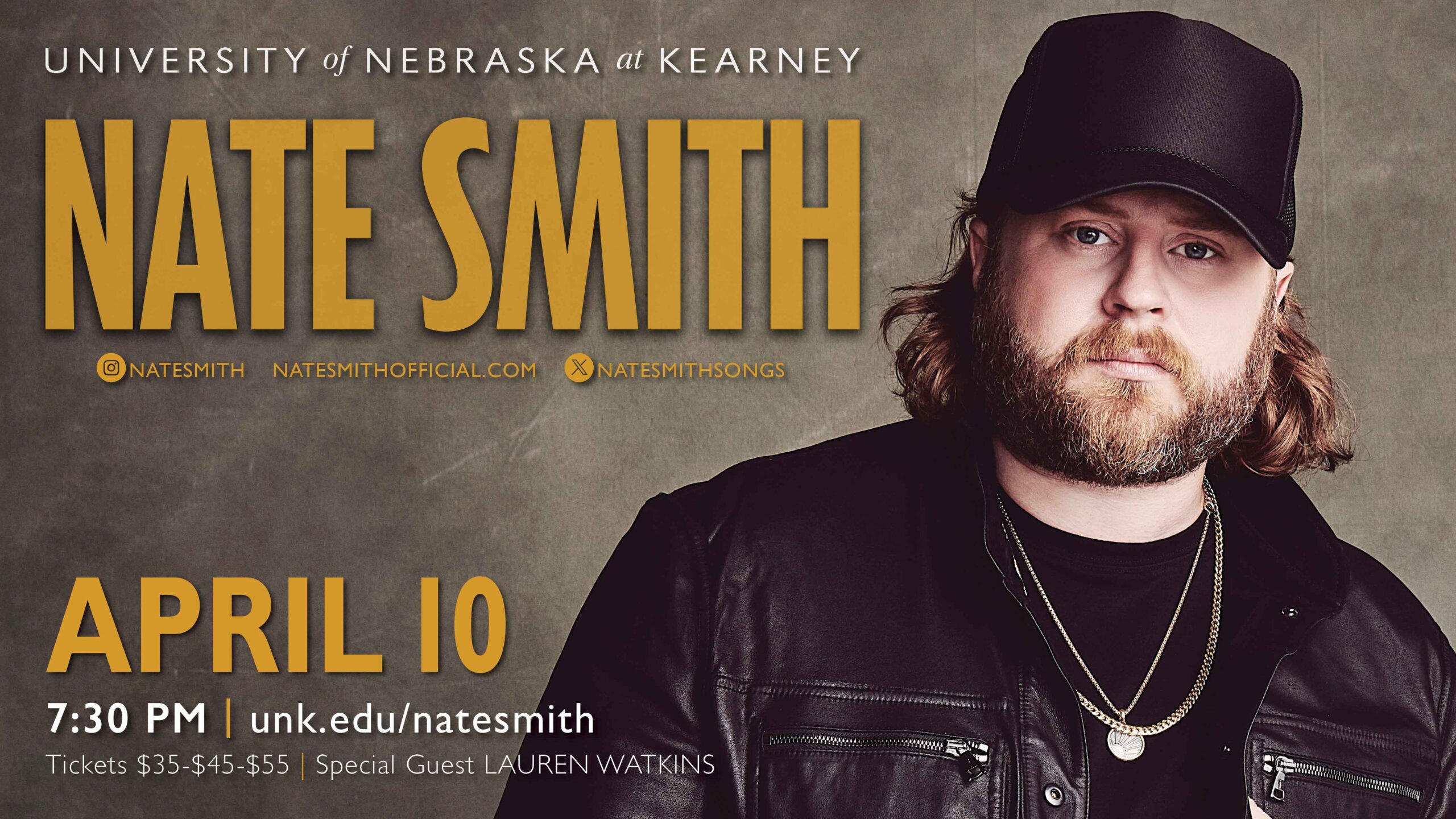 Chart-topping country sensation Nate Smith headlining University of Nebraska at Kearney concert ...