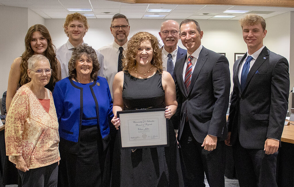 Eileen Jahn receives KUDOS award from University of Nebraska Board of Regents – UNK NEWS