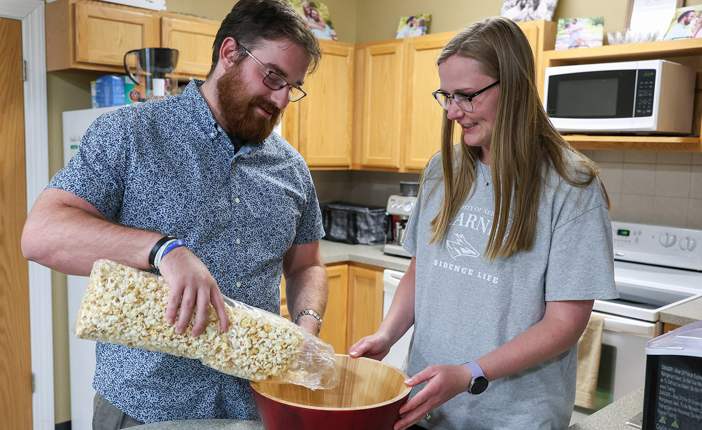 ‘The commute to work is awesome’: Alex Goracke supports UNK students ...