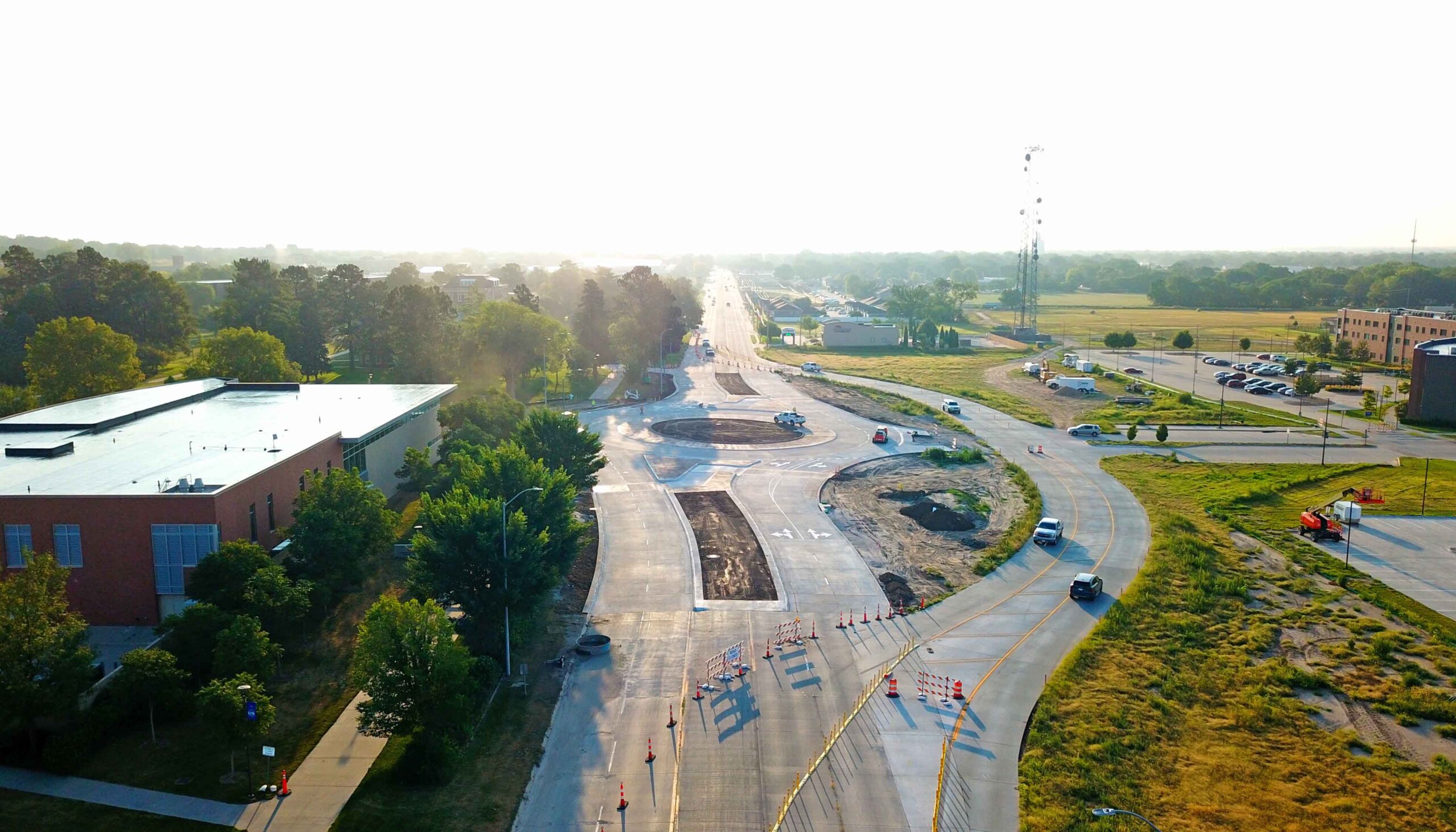 Traffic shifts back to Hwy. 30 as new roundabout opens near University ...