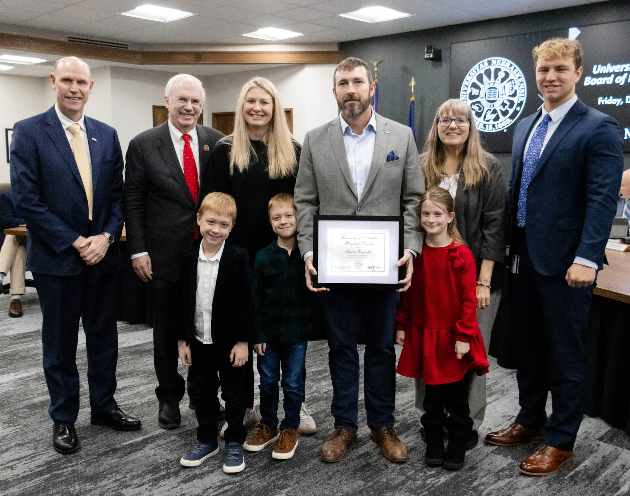 Travis Reynolds receives KUDOS award from University of Nebraska Board ...